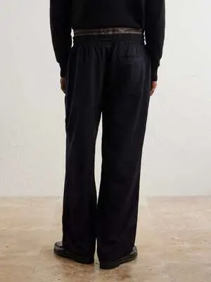 PALY HOLLYWOOD Wide-leg Wool-blend Sweatpants