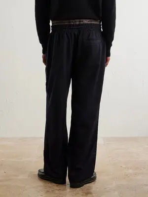 PALY HOLLYWOOD Wide-leg Wool-blend Sweatpants