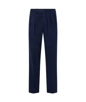 Polo Ralph Lauren Pleated Cotton-blend Trousers