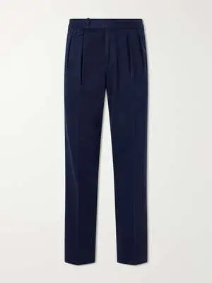 Polo Ralph Lauren Straight-leg Stretch Cotton-blend Trousers - Navy