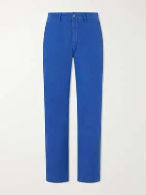 Polo Ralph Lauren Straight-leg Linen And Cotton-blend Trousers - Navy