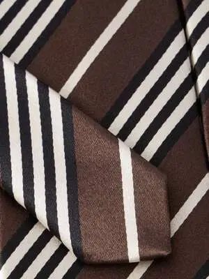 Saint Laurent Rayures 7cm Silk Tie