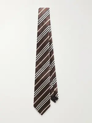 Saint Laurent Silk Tie - Brown