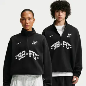 Nike Sb Skate 1/2-zip Fleece Crew-neck Sweatshirt