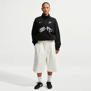 Nike Sb Skate 1/2-zip Fleece Crew-neck Sweatshirt