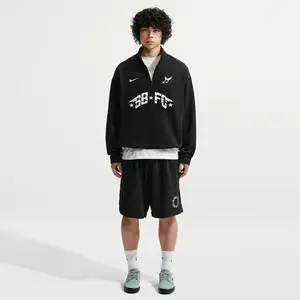 Nike Sb Skate 1/2-zip Fleece Crew-neck Sweatshirt