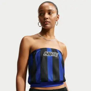 Nike Sportswear Slim Striped Jersey Tube Top - Blue