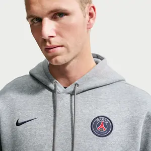 Nike Paris Saint-germain Club Soccer Pullover Hoodie - Grey