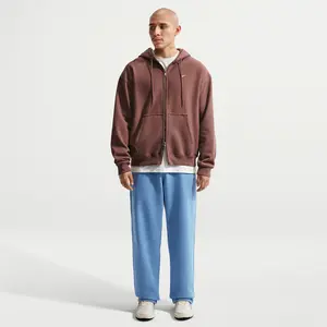 Nike Solo Swoosh Fleece Open-hem Pants - Blue