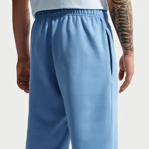 Nike Solo Swoosh Fleece Open-hem Pants - Blue