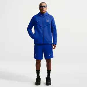 Nike Paris Saint-germain Tech Fleece Windrunner Soccer Full-zip Hoodie