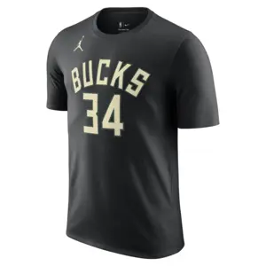 JORDAN Milwaukee Bucks Statement Edition Nba T-shirt - Black
