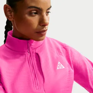 Nike Wolf Grid" Therma-fit 1/2-zip Hiking Top - Pink