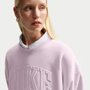 Nike Studio Fleece Weight Oversized Embossed Crew