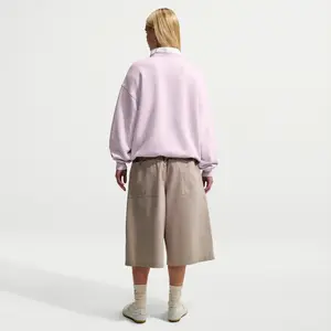 Nike Studio Fleece Weight Oversized Embossed Crew