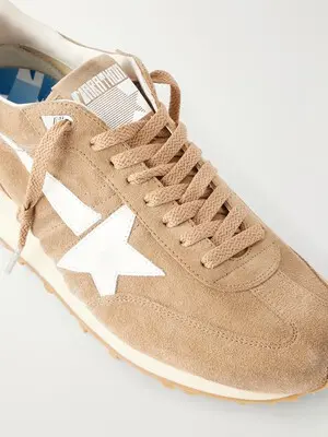 GOLDEN GOOSE Marathon Suede Sneakers With Metallic Trim