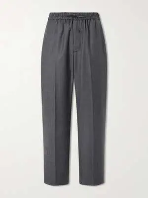 Officine Générale Nilson Straight-leg Wool, Cashmere And Silk-blend Suit Trousers - Gray