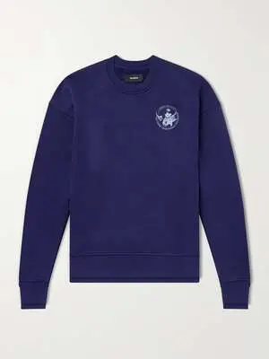 NAHMIAS Youth Enrichment Logo-print Cotton-jersey Sweatshirt - Navy