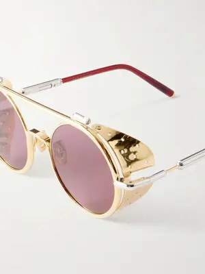 JACQUES MARIE MAGE Glacier Rocky Round Frame Sunglasses