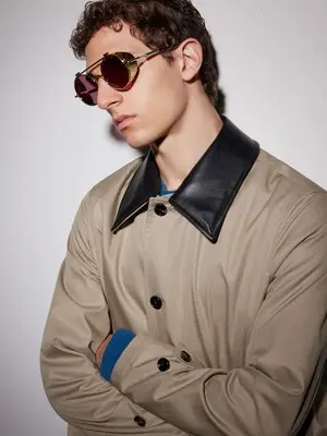 JACQUES MARIE MAGE Glacier Rocky Round Frame Sunglasses