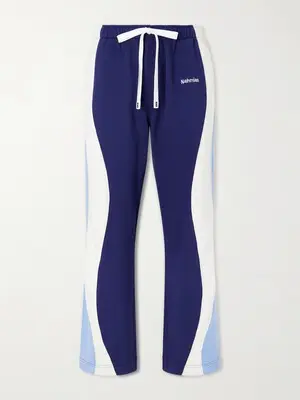 NAHMIAS Ollie Wide-leg Striped Cotton-jersey Sweatpants - Blue