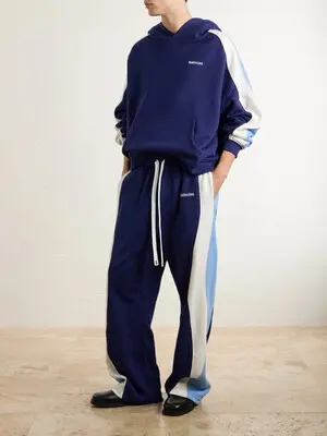 NAHMIAS Ollie Wide-leg Striped Cotton-jersey Sweatpants