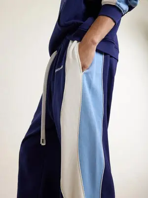 NAHMIAS Ollie Wide-leg Striped Cotton-jersey Sweatpants