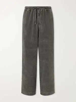 Officine Générale Fernand Wide-leg Cotton-blend Corduroy Trousers - Gray