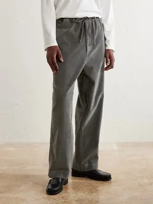 Officine Générale Fernand Wide-leg Corduroy Trousers - Gray