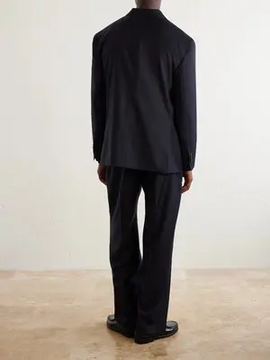 Officine Générale Merrick Wool, Cashmere And Silk-blend Double-breasted Suit Jacket