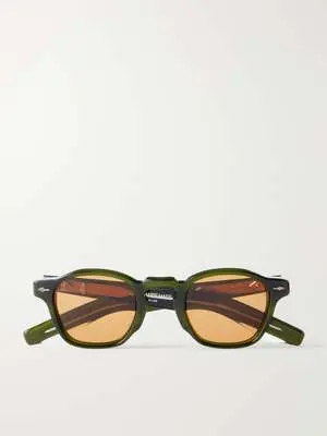 JACQUES MARIE MAGE Zephirin Round-frame Acetate Sunglasses - Green