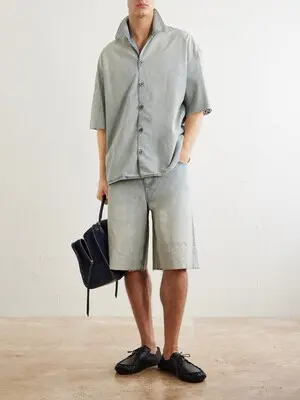 Loewe Camp-collar Denim Shirt