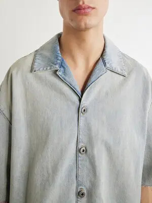 Loewe Camp-collar Denim Shirt