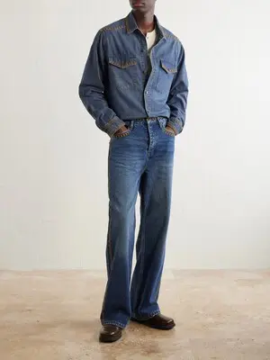 MANAAKI Tukutuku Embroidered Denim Shirt