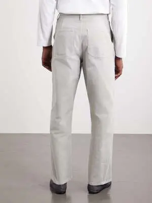 MAISON MARGIELA Wide-leg Paint-splattered Cotton-canvas Trousers