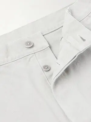 MAISON MARGIELA Wide-leg Paint-splattered Cotton-canvas Trousers