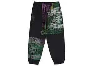 Supreme Overprint Sweatpant - Black