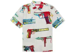 Supreme Guns Silk Short Sleeve Shirt - White
