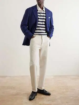 Dunhill Checked Wool, Silk And Cashmere-blend Blazer