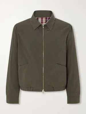 DRAKE'S Cotton-twill Jacket - Green