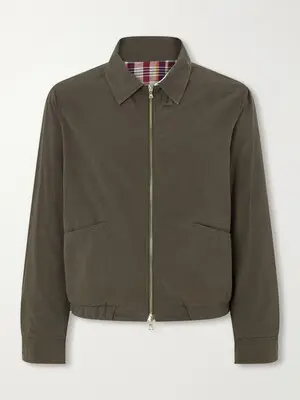 DRAKE'S Cotton-twill Jacket - Green