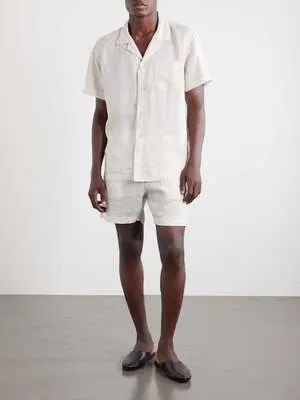 Derek Rose Milan 31 Floral-print Linen Pyjama Set