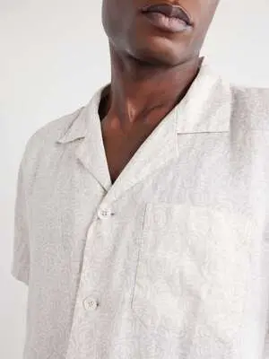 Derek Rose Milan 31 Floral-print Linen Pyjama Set
