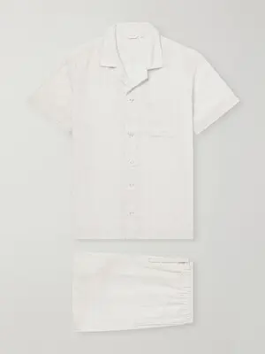 Derek Rose Milan 31 Floral-print Linen Pyjama Set - Neutrals
