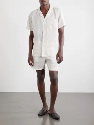 Derek Rose Milan 31 Floral-print Linen Pyjama Set