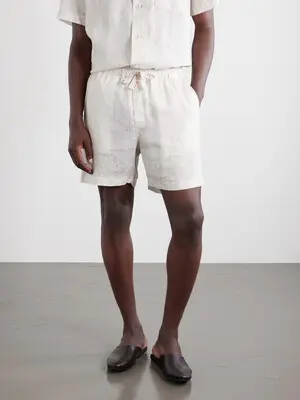 Derek Rose Milan 31 Floral-print Linen Pyjama Set