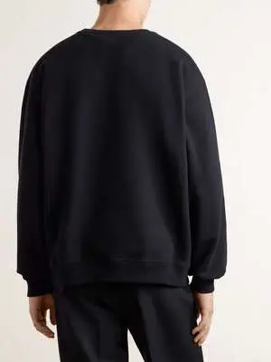 Celine Triomphe-embroidered Cotton-jersey Sweatshirt