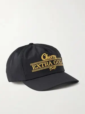 CHERRY LOS ANGELES Extra Gold Logo-embroidered Shell Cap - Black