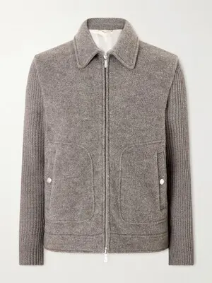 Eleventy Knitted Wool Jacket - Gray