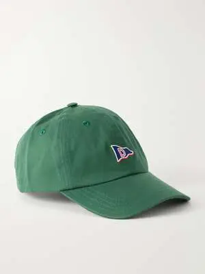 DRAKE'S Embroidered Cotton-twill Cap